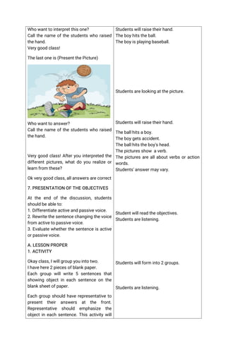 A Detailed Lesson Plan on Active and Passive Voice | PDF