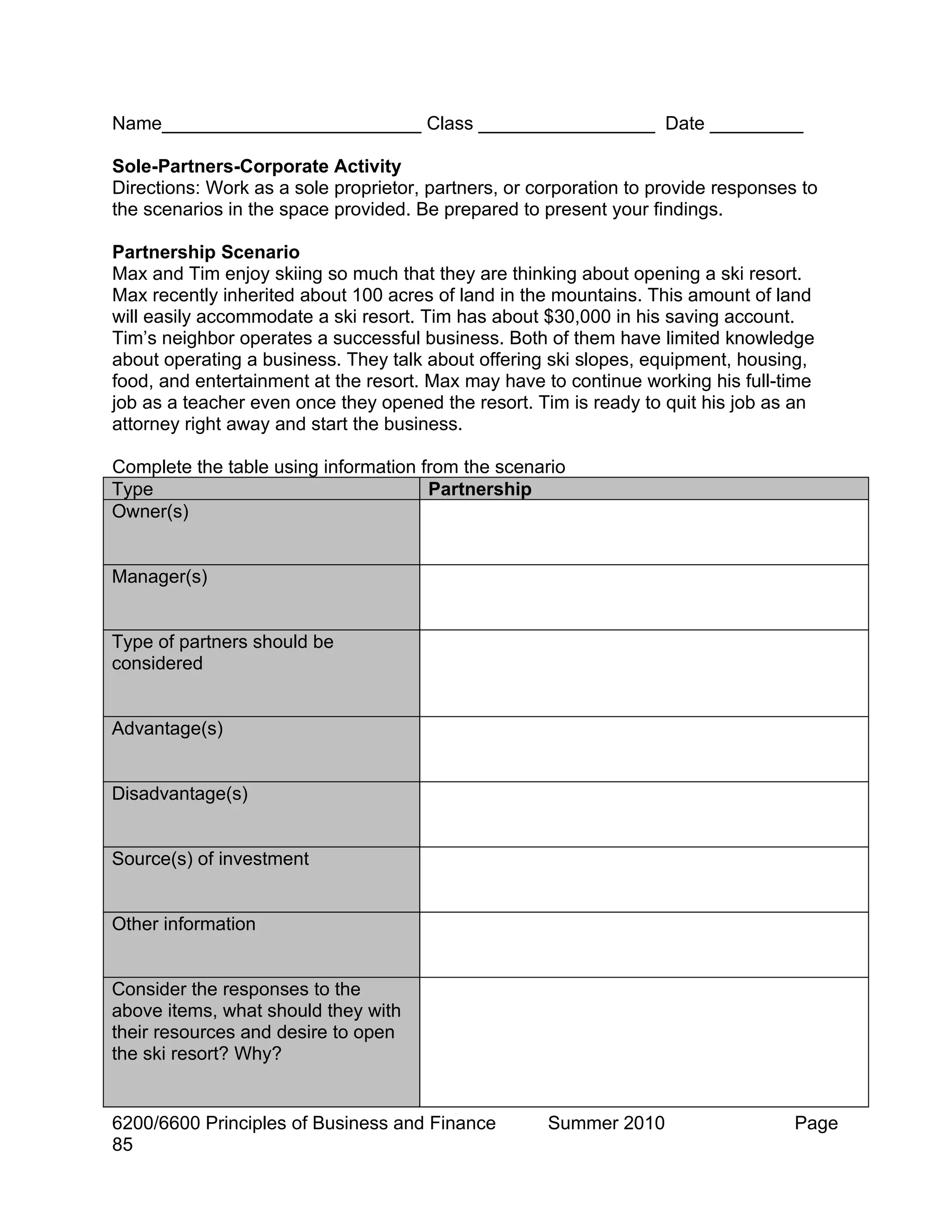 L:\Principles Of Business Notes\2 01 Notes | DOC