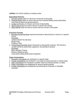 L:\Principles Of Business Notes\2 01 Notes | PDF