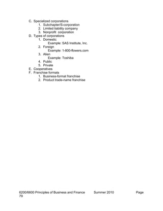 L:\Principles Of Business Notes\2 01 Notes | DOC