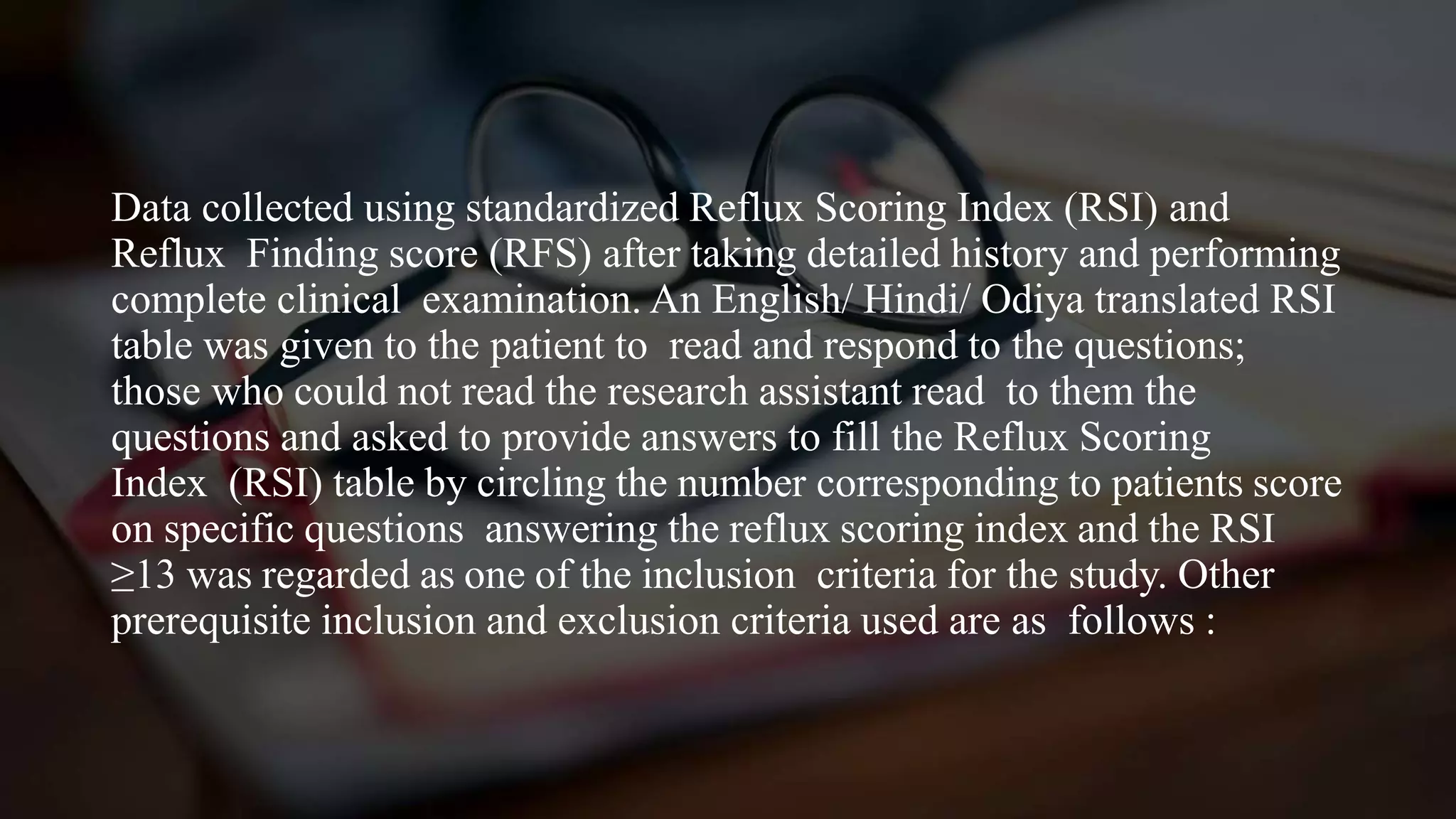 Clinical evaluation of Laryngopharyngeal reflux and its response to ...