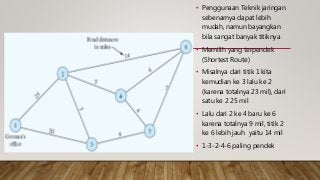 Linear Programming dan analisa jaringan: Rute Terpendek | PPTX
