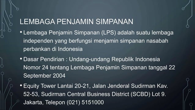 Lembaga Penjamin Simpanan (LPS) | PPTX