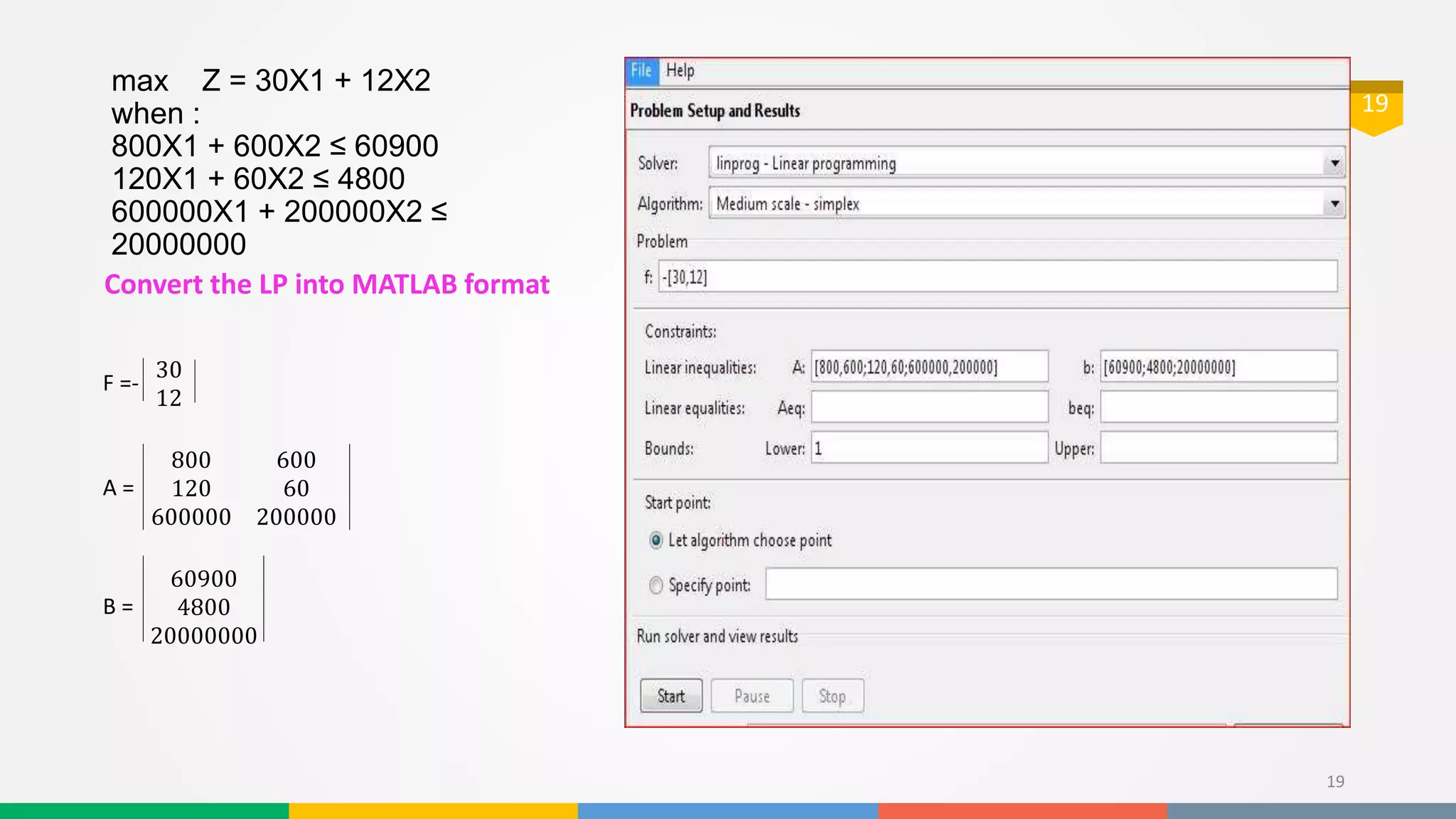 Lp simplex method example in construction managment | PPTX