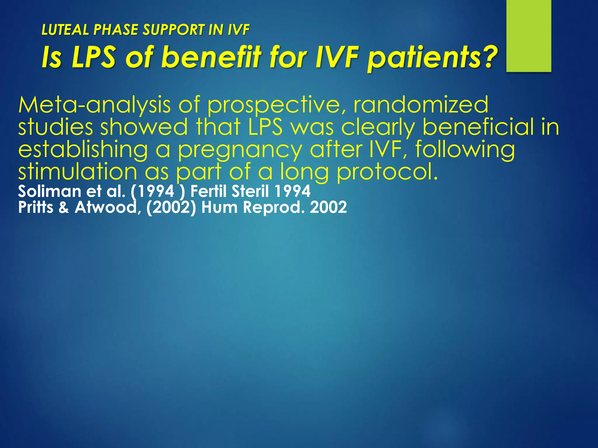 Luteal Phase Support In IVF | PDF