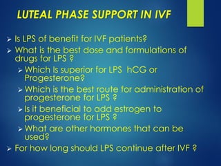 Luteal Phase Support In IVF | PDF