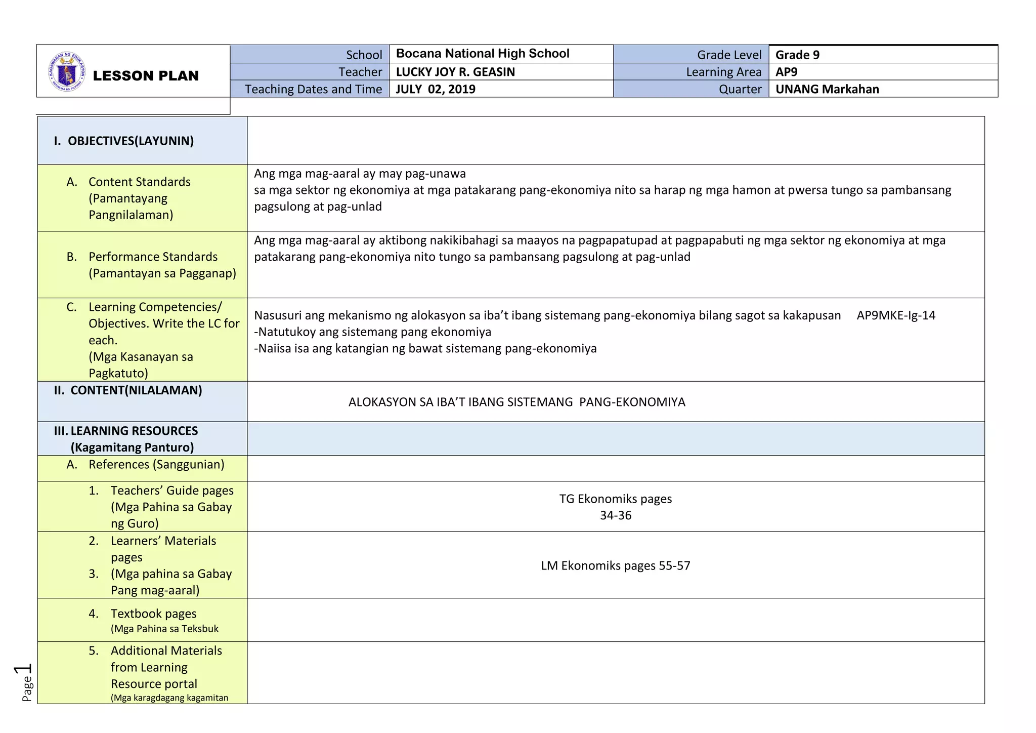 sistemang pang ekonomiya | PDF