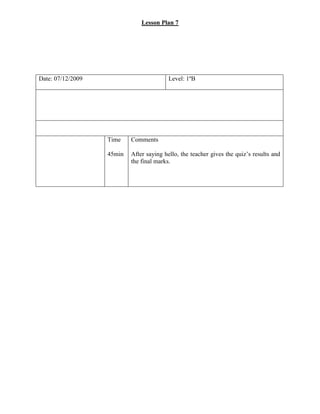 Lesson Plans - Second Unit | DOCX