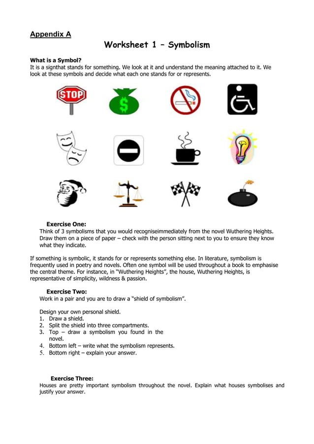 Lesson plan for teaching of symbolism (wuthering Heights) | DOCX ...