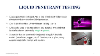 Penetrant Testing PPT | PPTX