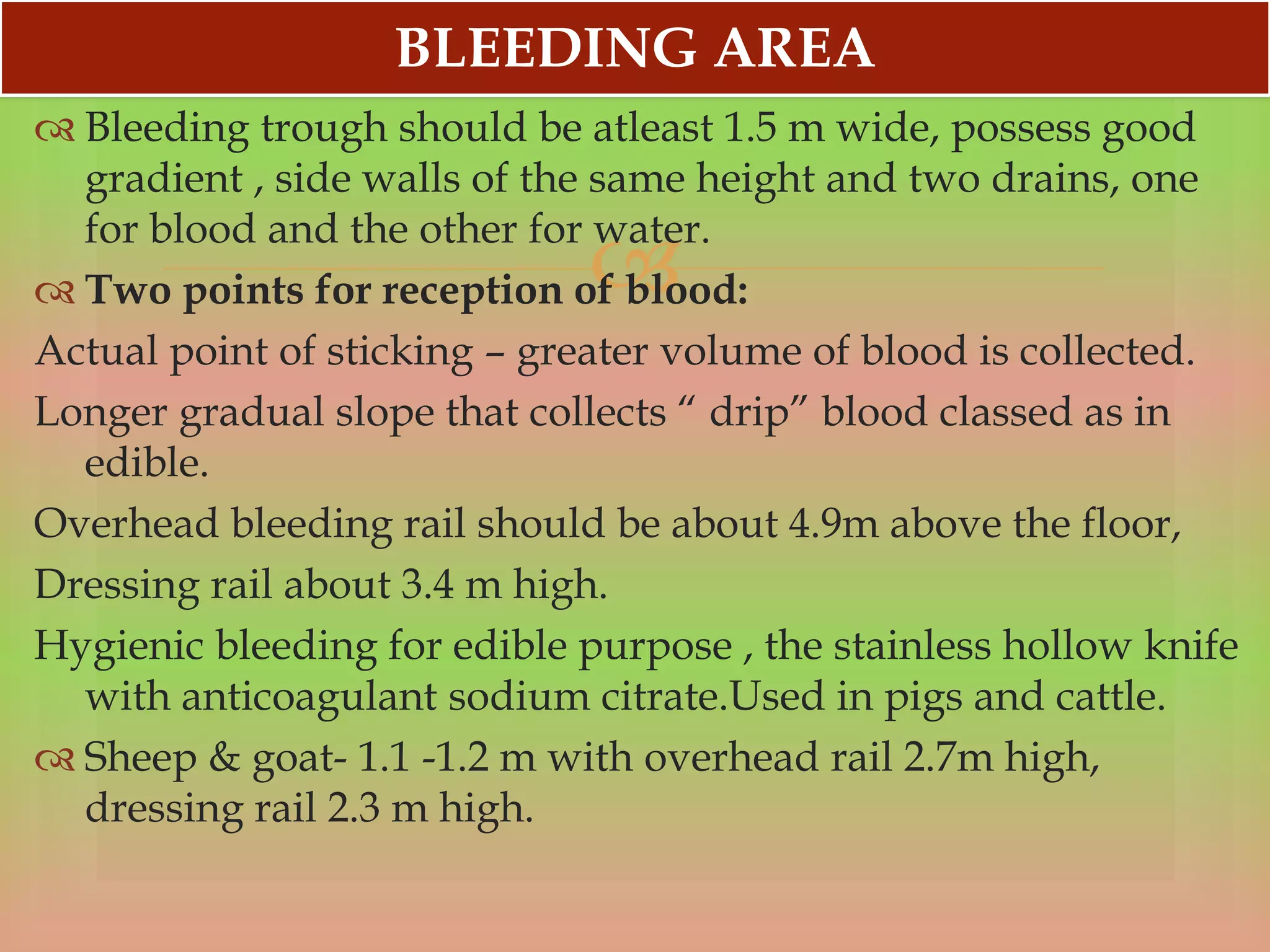 LAYOUT,DESIGN ,OPERATIONS ,EQUIPMENTS and maintenance in SLAUGHTER ...