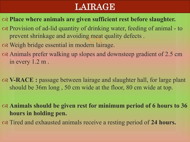 LAYOUT,DESIGN ,OPERATIONS ,EQUIPMENTS and maintenance in SLAUGHTER ...