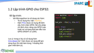 Lập trình ngọai vi cho ESP32 framework esp-idf | PPT