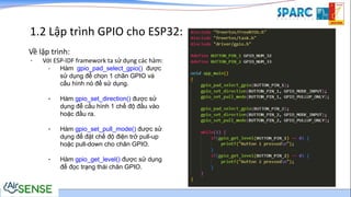 Lập trình ngọai vi cho ESP32 framework esp-idf | PPT