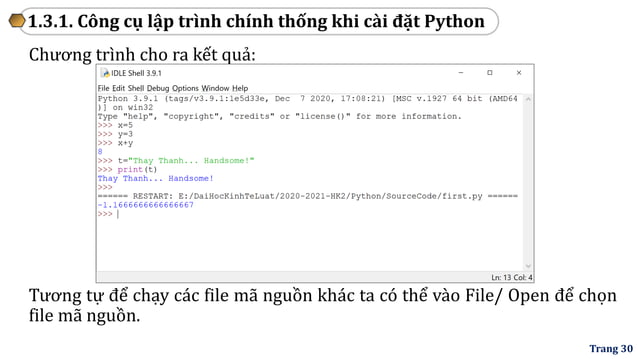 Ky thuat Lap trinh voi Python - Tran Duy Thanh | PDF