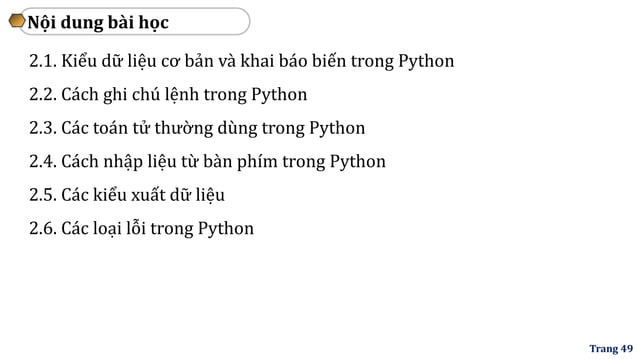 Ky thuat Lap trinh voi Python - Tran Duy Thanh | PPT