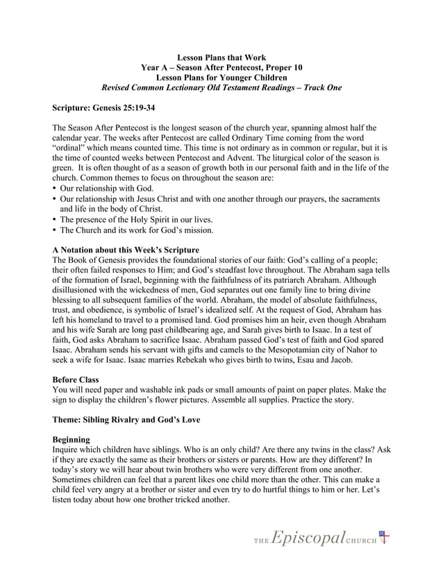 Lptw proper-10 a-yc-ot lesson for sunday skol | PDF