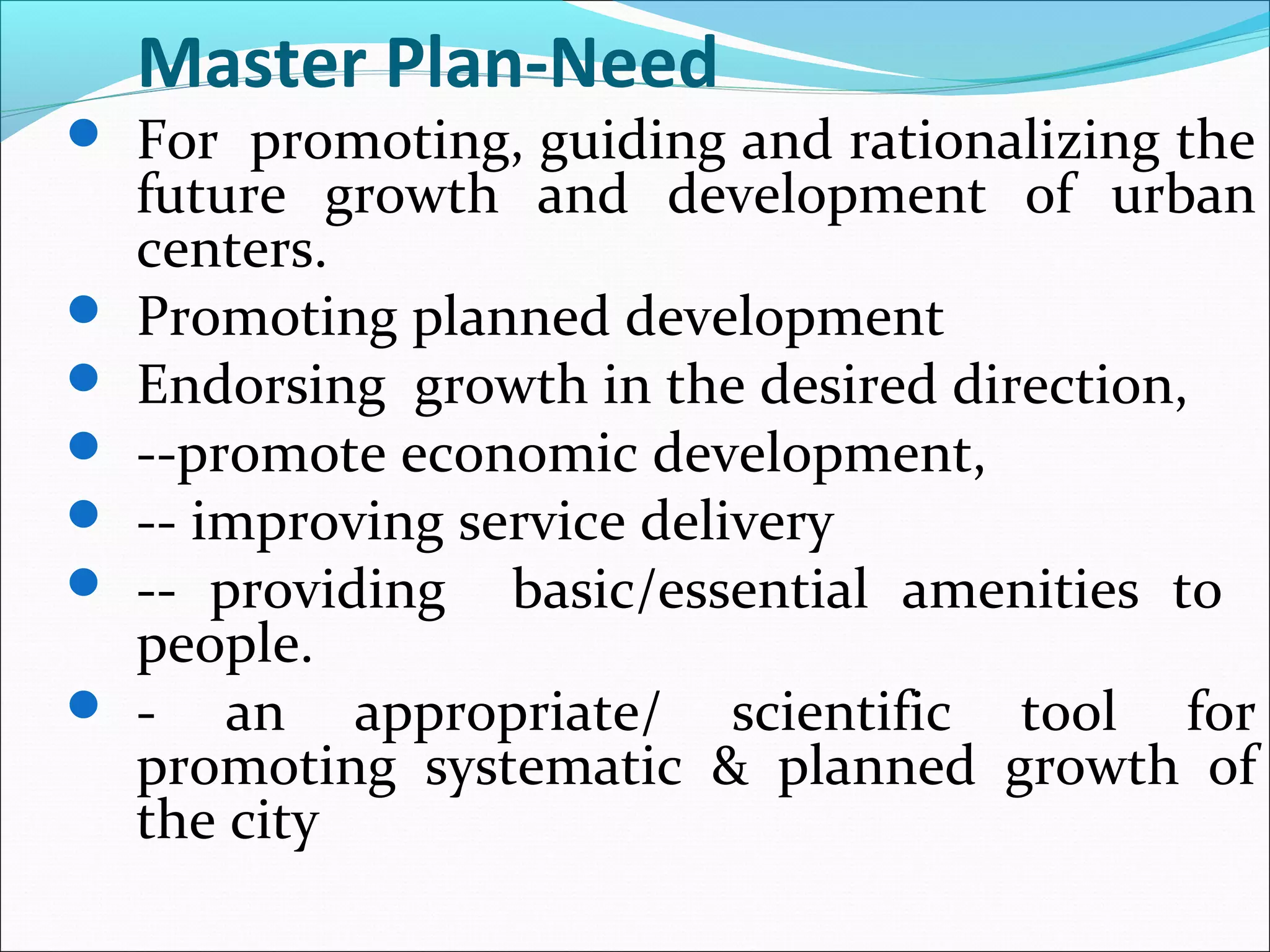 Methodology for Preparation of Master Plan | PPT