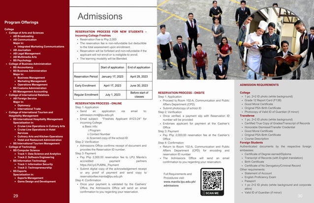 LPU-Manila-E-Brochure-2023-1.pdf | College Education | Education
