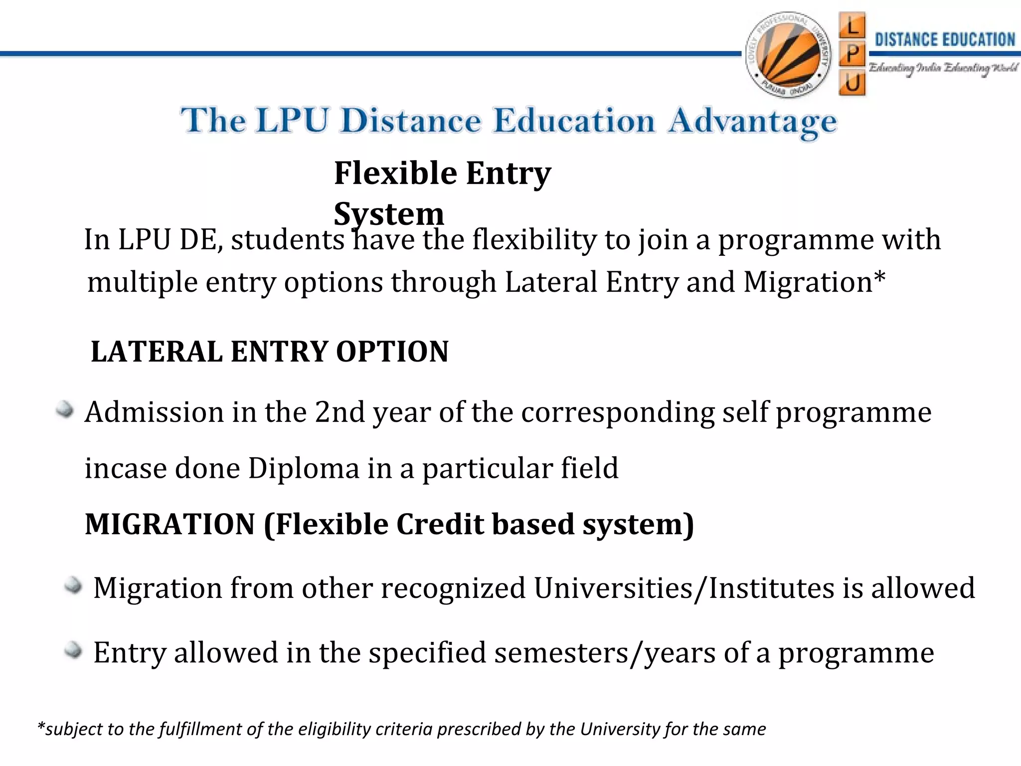 Lovely Professional University Distance Education | PPT