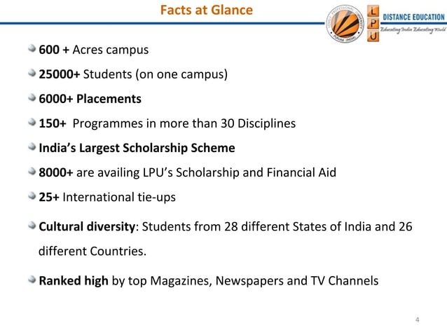 Lovely Professional University Distance Education | PPT