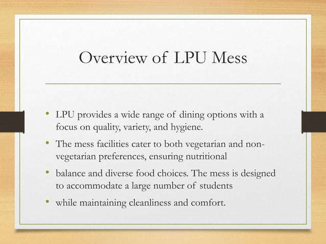 LPU_Mess_Details.pptx................... | PPT