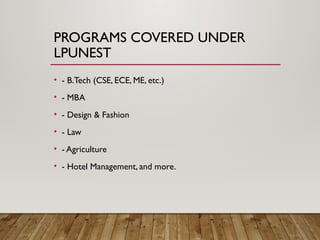 LPUNEST_Presentation.pptx............... | PPTX