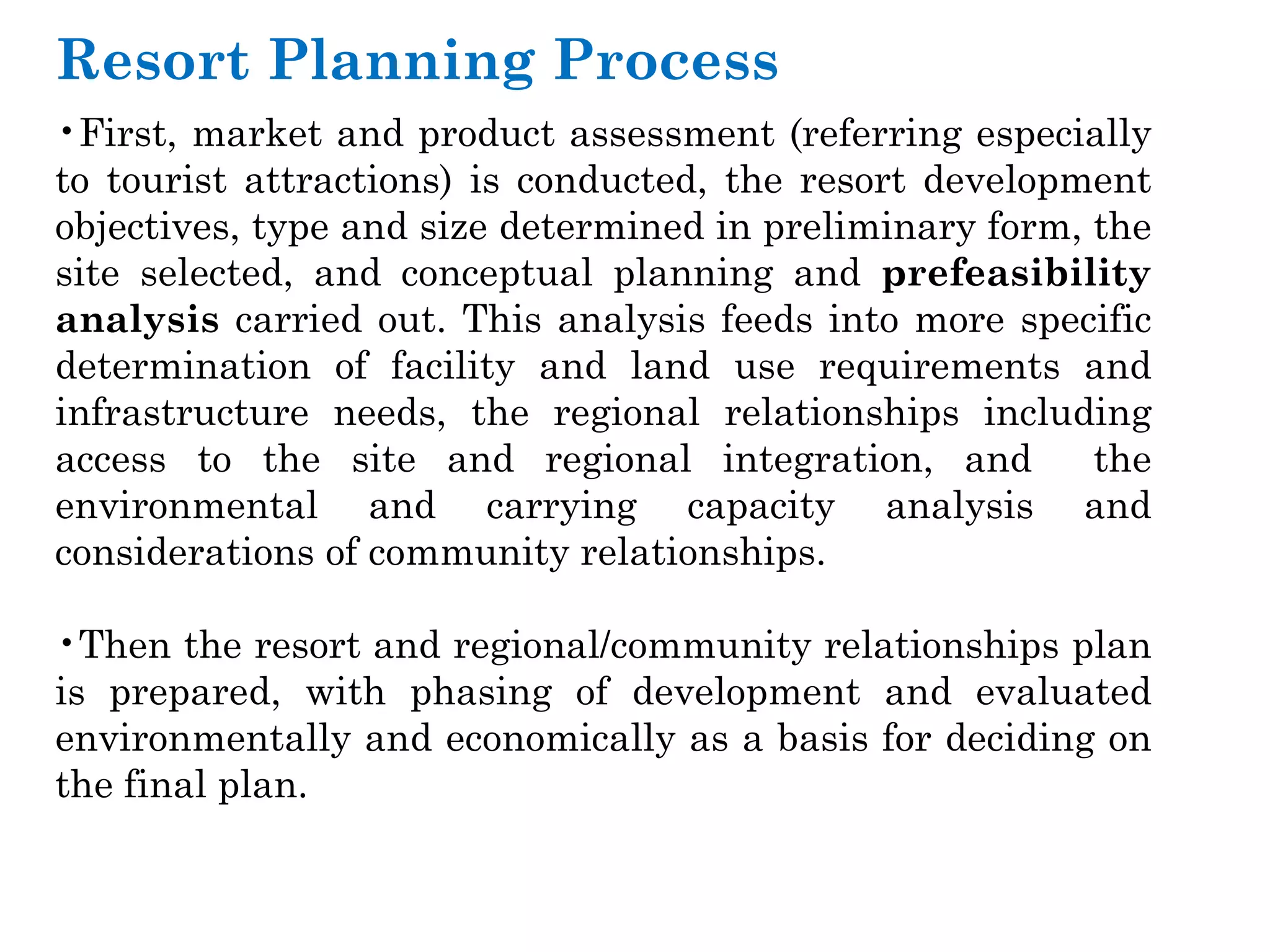 planning resort planning | PPT