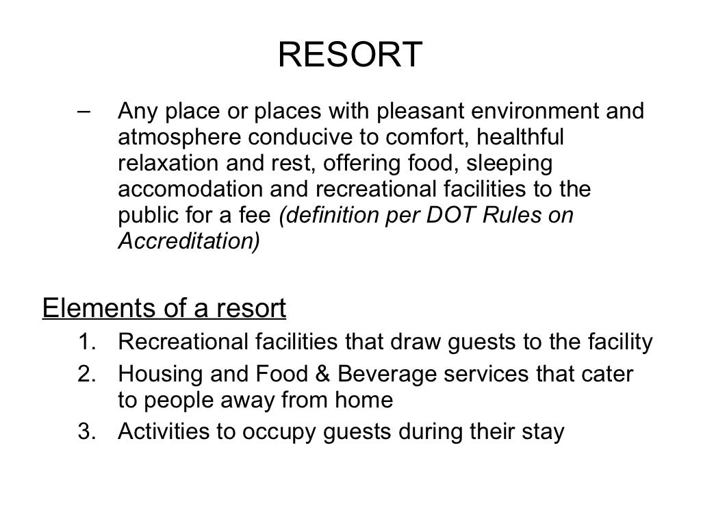 planning resort planning