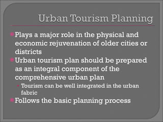 urban tourism planning | PPT