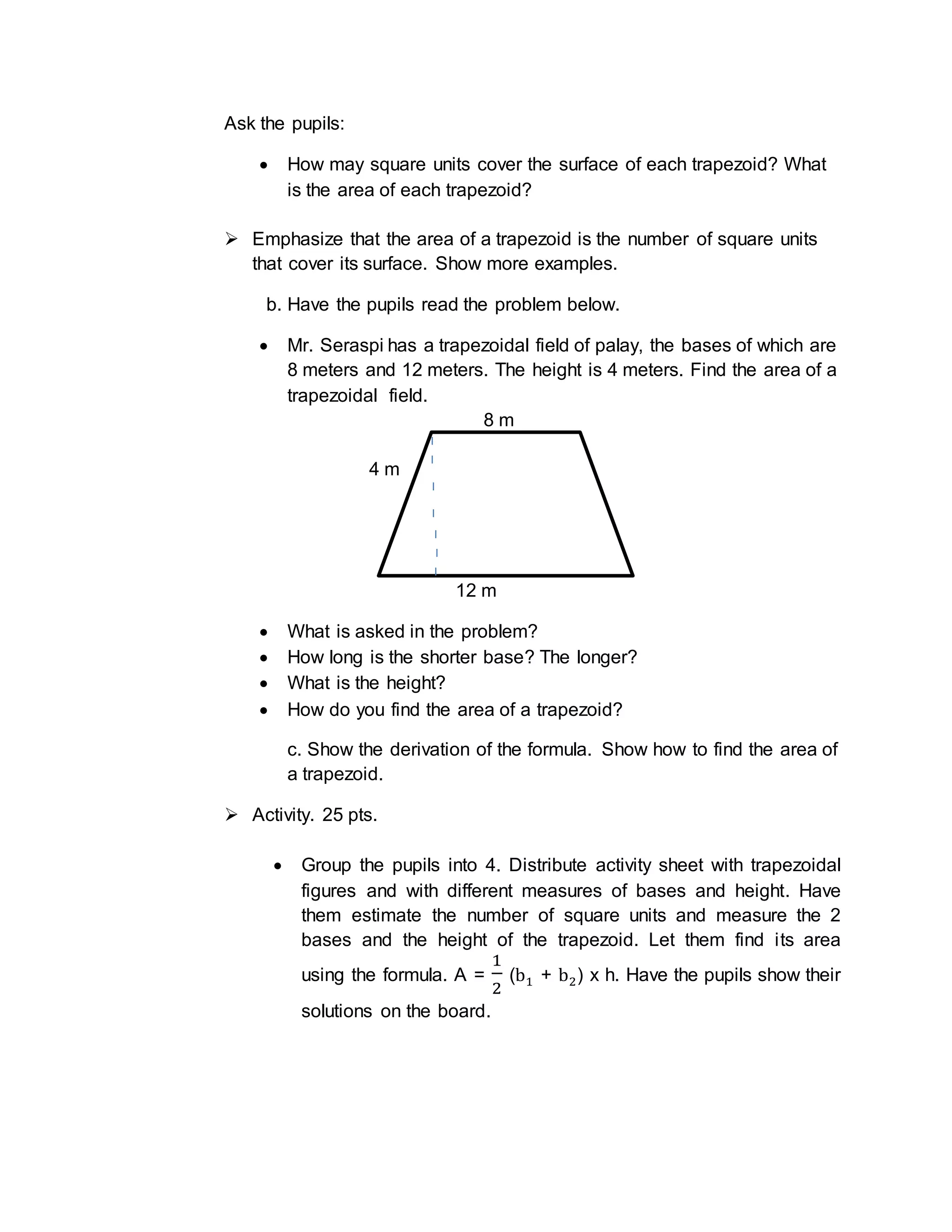 Lp visualizing and finding the area of trapezoid | DOCX