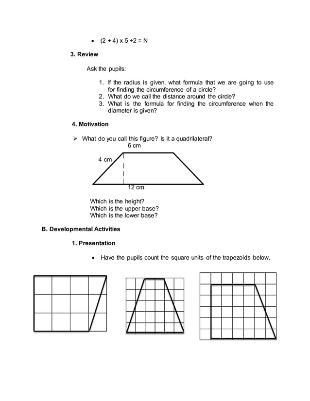 Lp visualizing and finding the area of trapezoid | DOCX