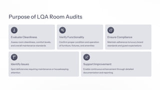 LQA Room Audit with eAuditor Audits & Inspections | PDF