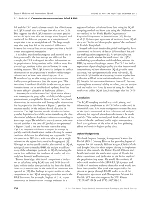 An Update of Lot Quality Assurance Sampling (LQAS) Technologies Handout ...