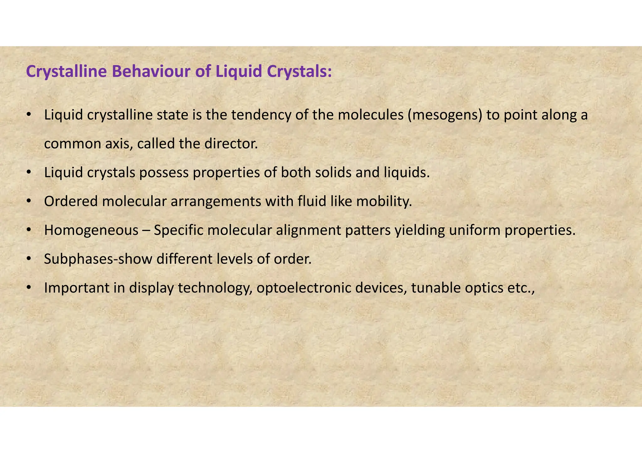 LQD.pdf Liquid crystals introduction and explanation | PPT