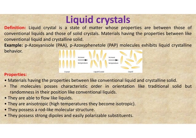LQD.pdf Liquid crystals introduction and explanation | PDF