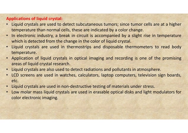 LQD.pdf Liquid crystals introduction and explanation | PPT