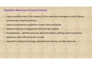 LQD.pdf Liquid crystals introduction and explanation | PPT