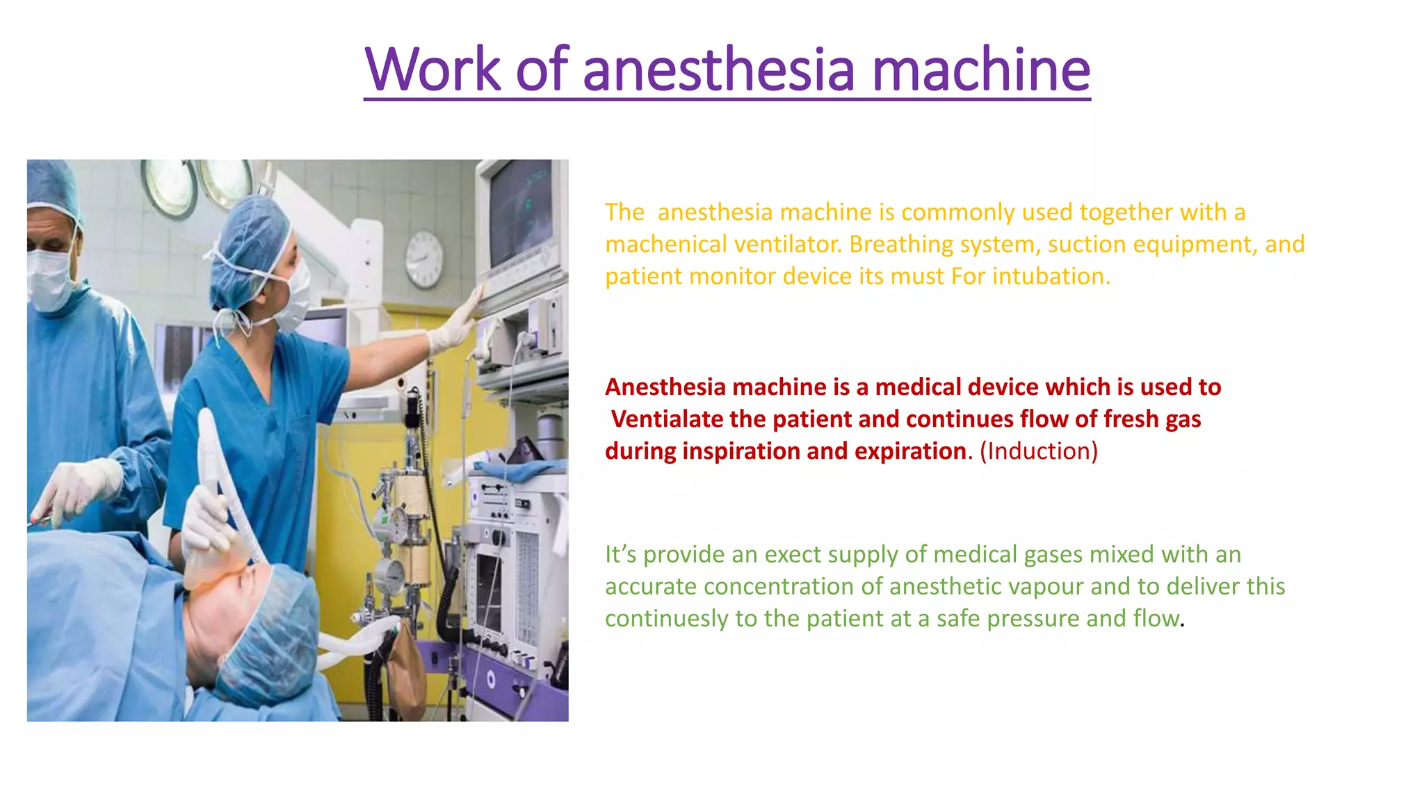 anesthesia machine | PPTX