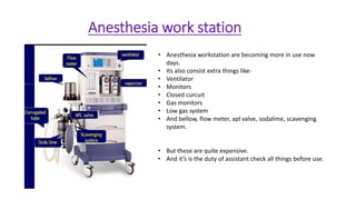 anesthesia machine | PPTX
