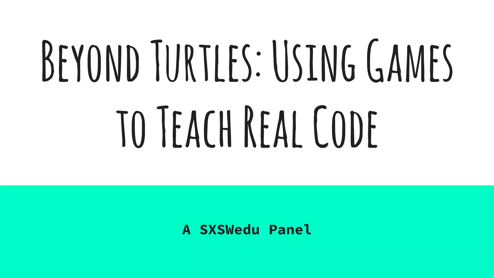 Using games to teach real code | PPT
