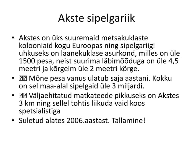 Sipelgad majas ja aias | PPT