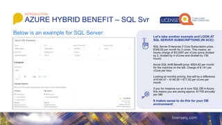 Azure Hybrid Benefit for Windows Server and SQL Server | PPTX