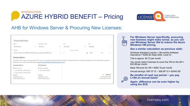 Azure Hybrid Benefit for Windows Server and SQL Server | PPTX | Cloud ...