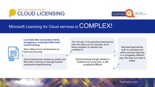 Microsoft Cloud Services Licensing | PPTX
