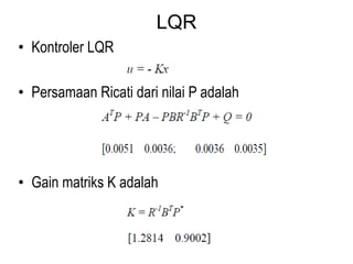 Lqr pada motor dc (kontrol optimal) | PPTX