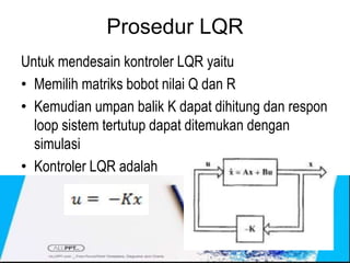 Lqr pada motor dc (kontrol optimal) | PPTX