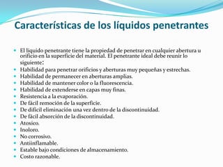 Líquidos penetrantes | PPTX