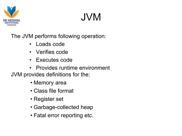 JAVA-History-buzzwords-JVM_architecture.pptx | Programming Languages | Computing