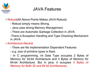 JAVA-History-buzzwords-JVM_architecture.pptx | Programming Languages | Computing